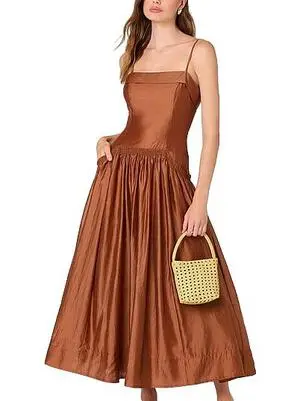 Victoria's Secret Astr The Label Ovina Midi Dress - Brown
