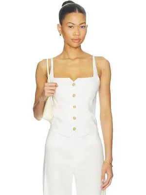 Alice + Olivia Esma Cropped Top - White