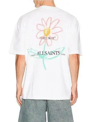 ALLSAINTS Crayo Short Sleeve Crew In Optic In . Also - White