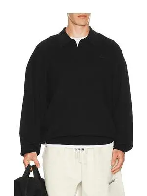 Fear Of God Signature 90's Knit Polo In . Also - Black