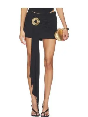 Cult Gaia Freesia Draped Skirt - Black