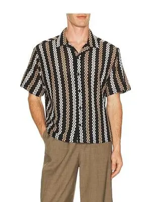 PERCIVAL Wade Crochet Shirt In . Also - Black