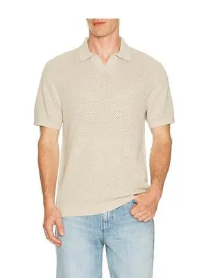 Reigning Champ Cotton Linen Victor Polo In . Also - Beige