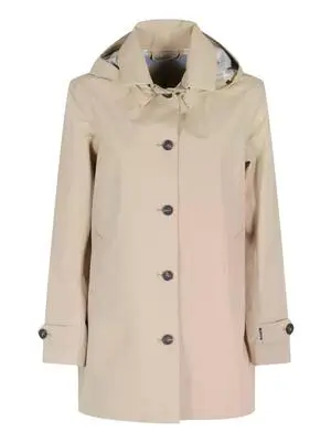 SAVE THE DUCK Button-up Coat With Hood - Neutrals