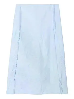 Tory Burch Crinkled Viscose Skirt - Blue