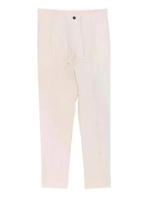 Eleventy Pleated Drawstring Trousers - Neutrals