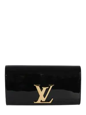 LOUIS VUITTON Patent Louise Clutch - Black