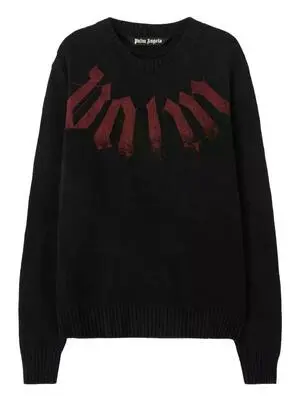 Palm Angels Logo-print Sweater - Black