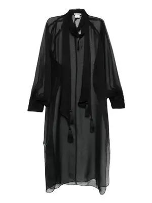 PARLOR Tassel-detail Blouse - Black