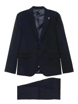 DANIELE ALESSANDRINI Notched-lapel Single-breasted Suit - Blue