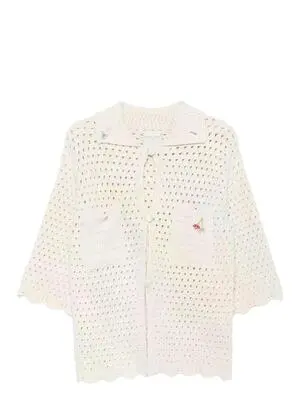 FORTE_FORTE Crochet-knit Cardigan - Neutrals