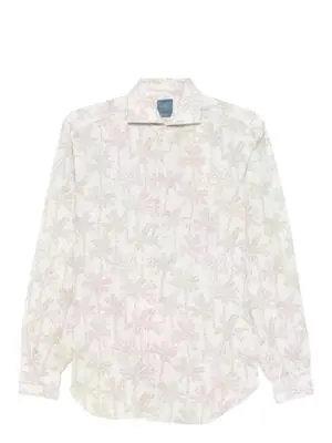 BARBA NAPOLI Palm Tree-print Shirt - Neutrals