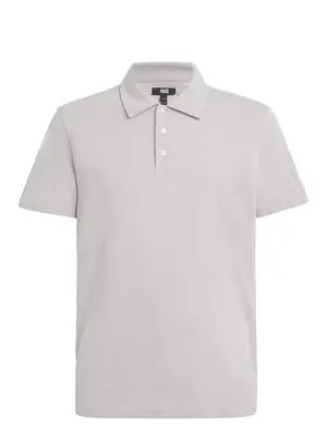Paige Cotton Demille Polo Shirt - Grey