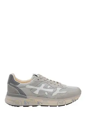 Premiata Mick Suede And Nylon Lace-up Sneakers - Grey