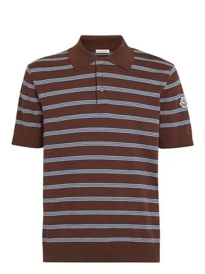 Moncler Cotton Polo Shirt Brown