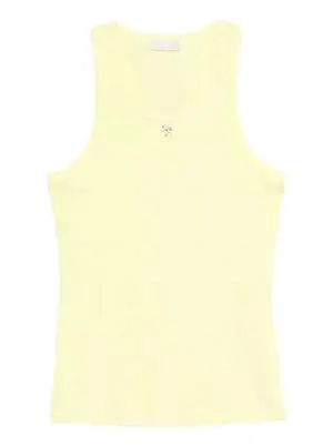 Liu Jo Ribbed-knit Tank Top - Yellow