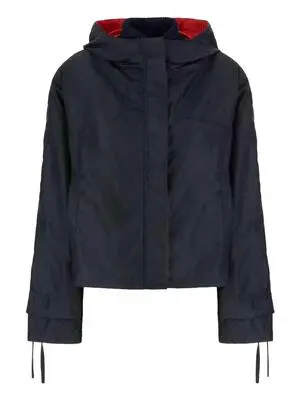 Iceberg Drawstring-cuff Hooded Jacket - Blue
