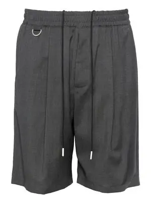 LOW BRAND Drawstring D-ring Shorts - Grey