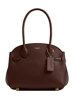 COACH Grained Leather Tote Bag - Brown