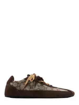 COACH Signature Monogram Suede Sneakers - Brown