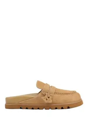 NAKED WOLFE Naked Wolfe Cordless Suede Slip-On Mule Camel