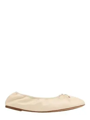 NAKED WOLFE Scrunch Ballet Flat - Cream