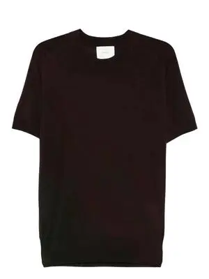 FUMAGALLI Crew-neck Knitted T-shirt - Brown