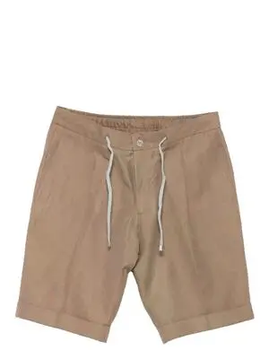 BARBA NAPOLI Capri Drawstring Shorts Brown