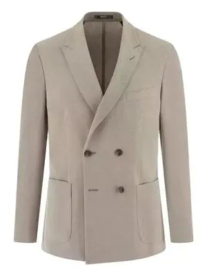 Boggi Milano Double-breasted Patch-pockets Blazer - Neutrals