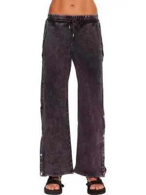 The Upside Buttoned Wide Leg Trousers - Grey