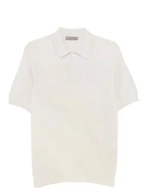 Corneliani Waffle-knit Polo Shirt - Neutrals