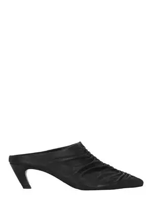 Ash Viva Ruched Mules - Black