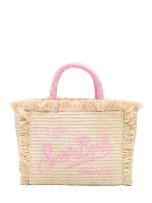 MC2 SAINT BARTH Mini Straw Vanity Tote - Neutrals
