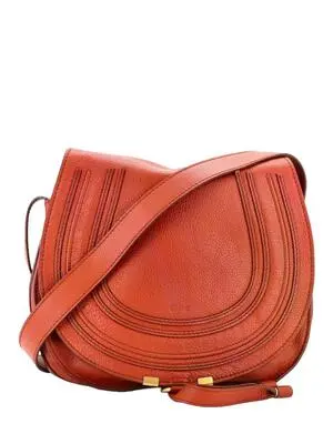 Chloé Marcie Saddle Bag Leather Medium - Brown