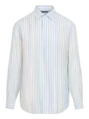 Ralph Lauren Purple Label Vertical-stripe Shirt - Blue
