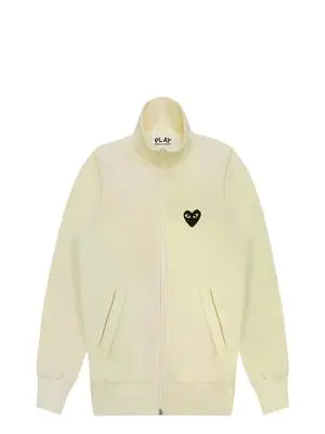 Play Comme Des Garcon Big Heart Zip-up Sweatshirt - Neutrals