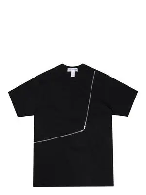 Comme Des Garçons Zip-detailed T-shirt - Black