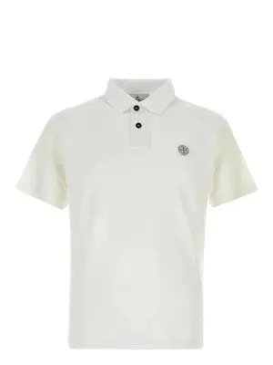 Stone Island Logo-patch Polo Shirt - Neutrals