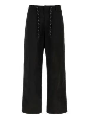 Balenciaga Wide-leg Drawstring Trousers - Black