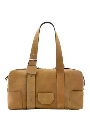 ALLSAINTS Ares Buckle-Detail Shoulder Bag Neutrals