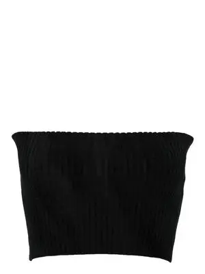 Chloé Ribbed-knit Bandeau Top - Black