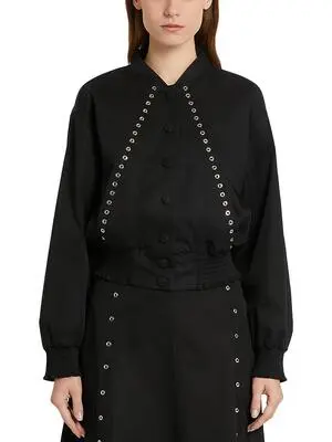 Marella Embellished Bomber Jacket - Black