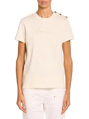 Moncler Short Sleeve Tee - Natural