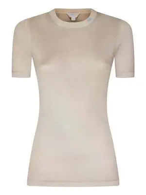 Malo Short-sleeve Cashmere Top - Neutrals