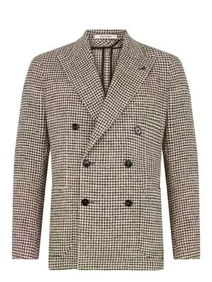 Tagliatore Houndstooth Double-breasted Blazer - Neutrals