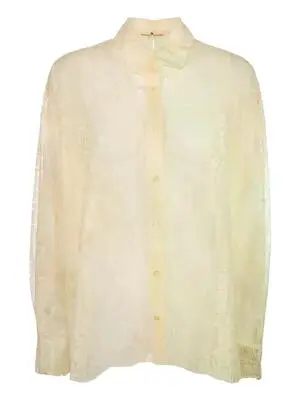 Ermanno Scervino Embroidered Lace Shirt - Neutrals