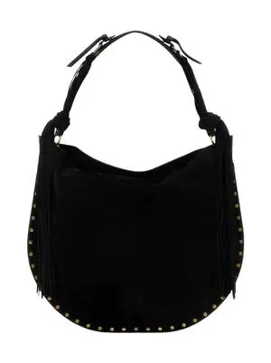 Isabel Marant Étoile Oskan Stud-embellished Suede Shoulder Bag - Black