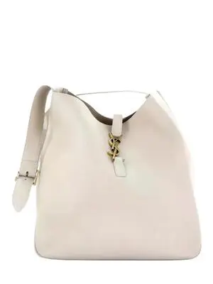 Saint Laurent Le 5 A 7 Supple Leather Large Hobo Bag - Neutrals