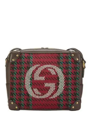 Gucci Wool Interlocking Gg Square Shoulder Bag - Multi