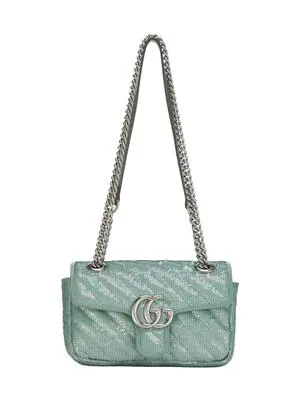 GUCCI Sequin Marmont Matelassé Mini Shoulder Bag